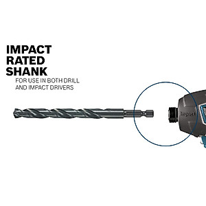 BOSCH BL21A 21-Piece Assorted Set Black Oxide Metal Drill Bits with Included Case for Applications in Light-Gauge Metal, Wood, Plastic