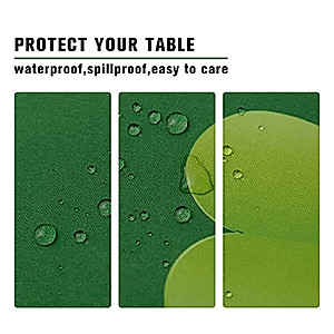 JYXIUBS Rectangle St Patrick's Day Tablecloth - Irish Clover Decoration Waterproof Table Cloth, Fabric Spring Holiday Table Cover for Dining and Indoor/Outdoor Picnic, 60 x 84 Inch