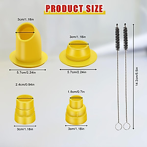 30Pcs Caulking Finisher Kit, 16Pcs Caulking Nozzle Tips Reusable Caulking Nozzle Coating Caulking Tool Kit with 8 Connector Caulking Guns and 4 Grout Scraper 2 Brush for Bathroom Doors Windows