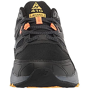 New Balance Men's 410 V7 Running Shoe, Black/Grey/Orange, 9.5