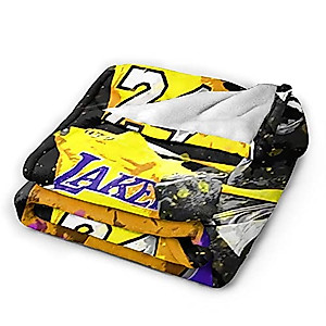 wanjun Blanket Ultra-Soft Flannel Blanket,Lightweight,Bed Throws All Seasons Warm Throw Blanket,Sofa,Room,Basketball Fans Gift. (50 inches x40 inches ), A1