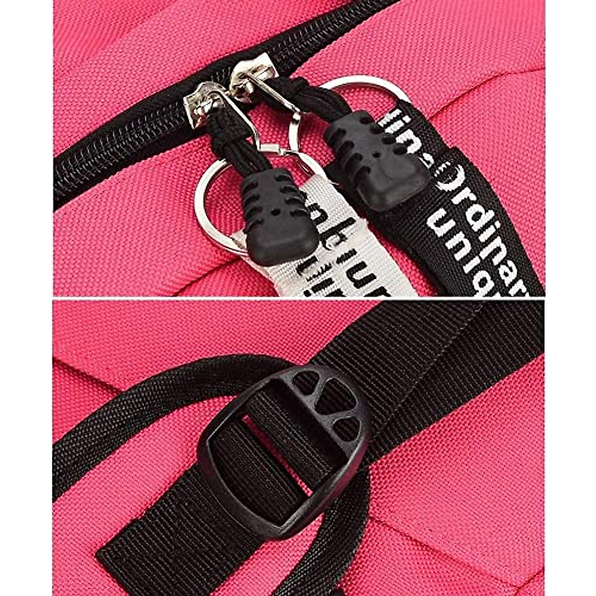 Hotmiss College Student Cute Cat Ear Canvas School Laptop Backpack Bags for Boys Girls Lightweight Daypack Travel Bag