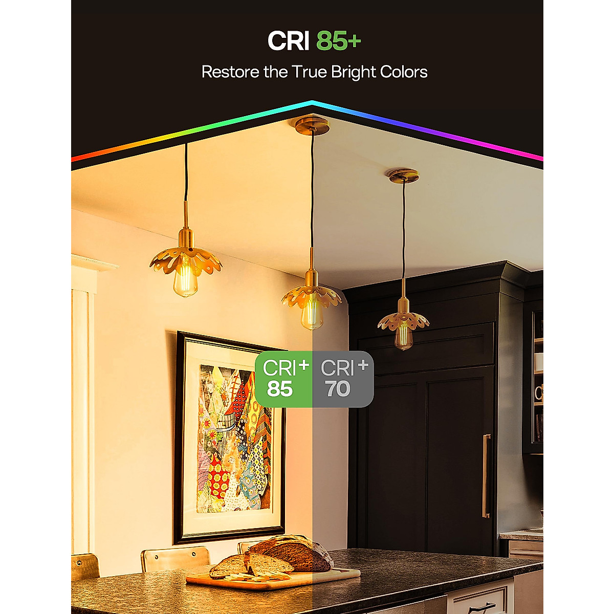 Edison LED Light Bulbs, 6W Equivalent 60W, Warm White 2700K, Non-Dimmable, 600LM, 85+CRI, ST58 Vintage Clear Glass Filament Light Bulbs, E26 Medium Base, Pack of 12