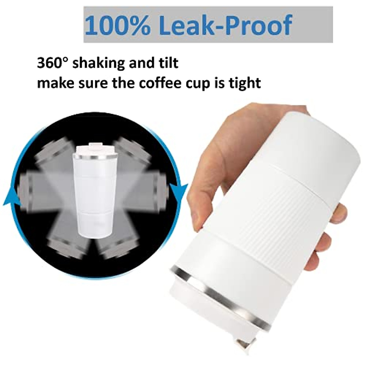 17oz. Coffee Travel thermos ,Stainless Steel Travel Mug&Tumbler Vacuum Insulated Cup(White)