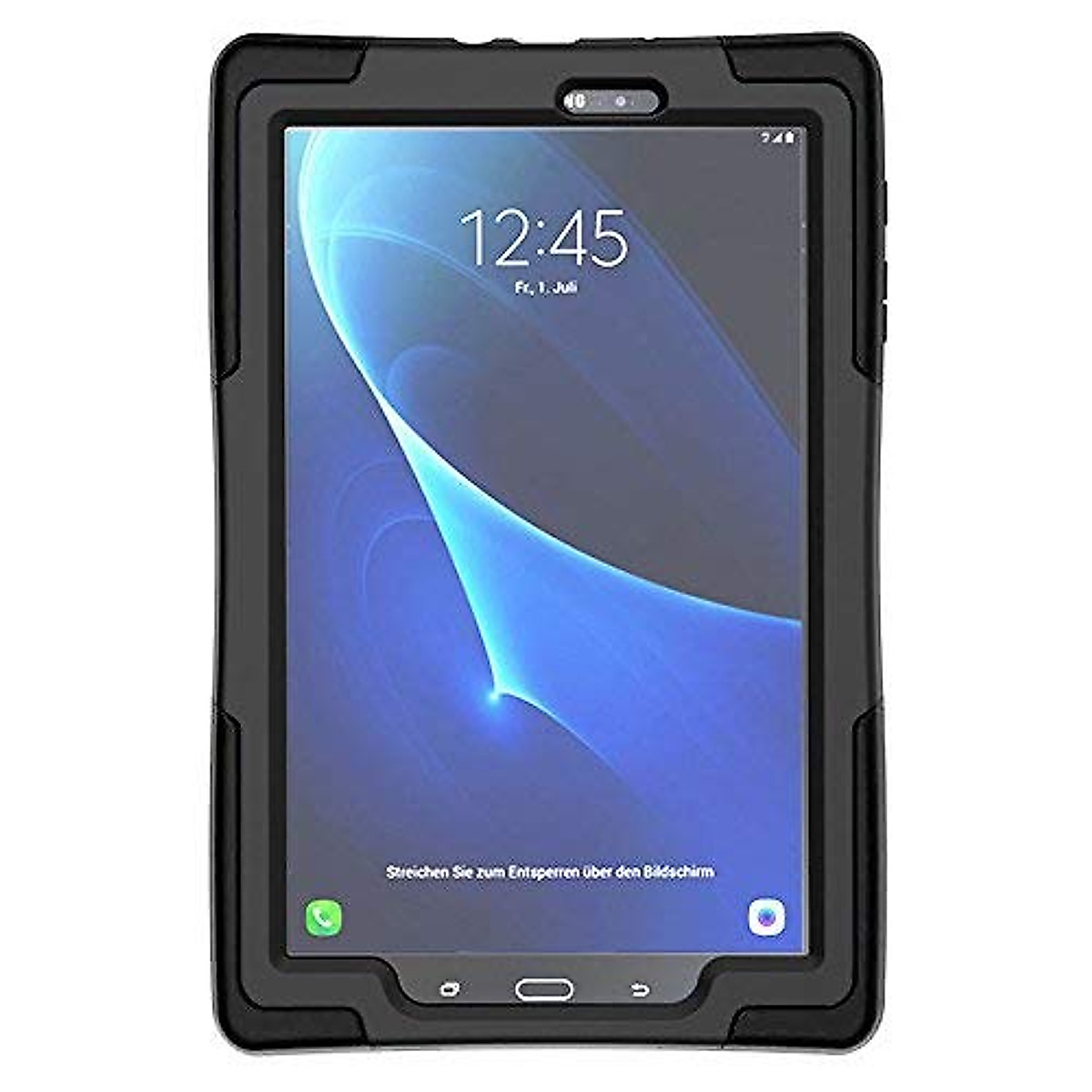 KIQ Armor Series Galaxy Tab A 8.0 2015 Case T350, Rugged Full-Body Drop Protection Tablet Case Cover Kickstand for Samsung Galaxy Tab A 8" SM-T350 SM-T355 - Black