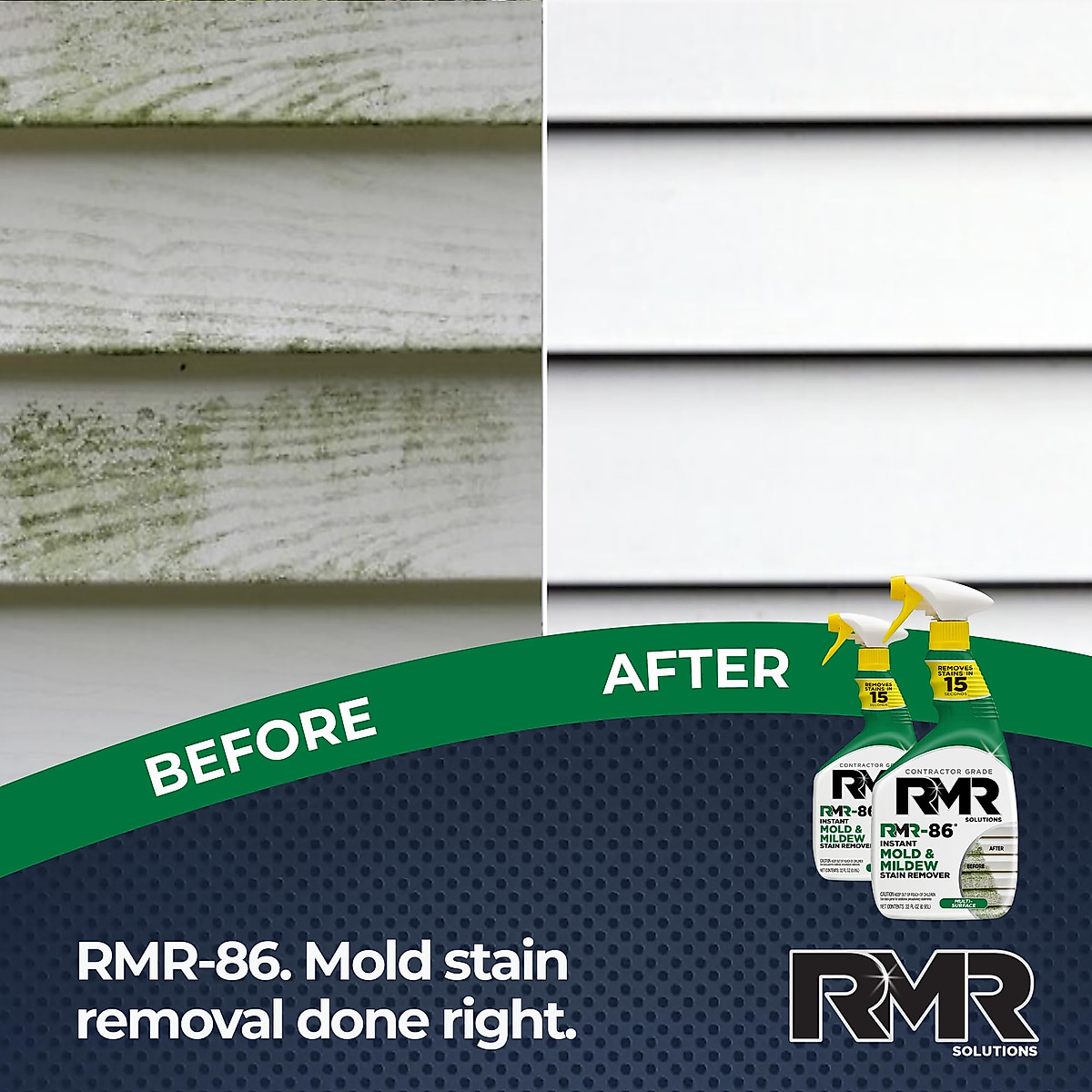 RMR-86 Instant Mold and Mildew Stain Remover Spray - Scrub Free Formula, 2 Pack - 32 oz.