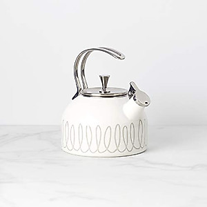 Kate Spade New York 886301 Charlotte Street Gray Metal Kettle, Grey, 2.5 qt (2.4 L)