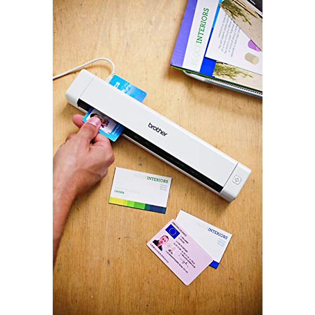 Brother Mobile Color Page Scanner, DS-620, Fast Scanning Speeds, Compact and Lightweight, Compatible with BR-Receipts, Black