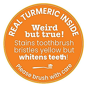 Himalaya Botanique Whitening Antiplaque Toothpaste with Turmeric + Coconut Oil, Fluoride Free, for Brighter Teeth, 4 oz, 2 Pack