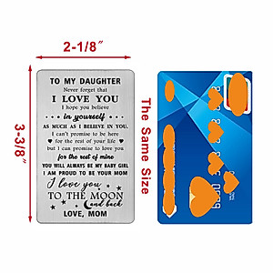 Daughter Christmas Card Gift from Mom - Daughter Gifts, Gifts for Daughters from Mothers, Unique Birthday Gifts for Daughter for Christmas Birthday