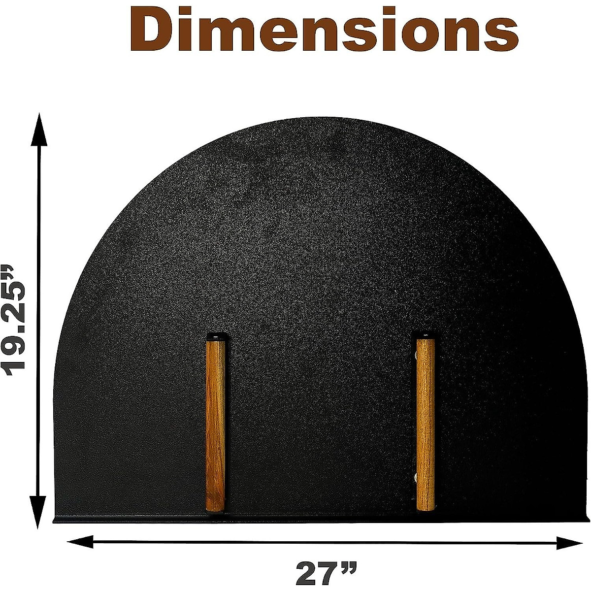 Simond Store Pizza Oven Door 27”(L) X 19.25”(H) Stainless Steel Heavy-Duty Oven Door with Wooden Handle for Indoor & Outdoor Pizza Oven, Outdoor Pizza Oven Kit