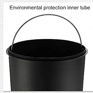 n/a 1pc 5L Rubbish Bin Stainless Steel Step Pedal Trash Can Large Capacity for Kitchen Bathroom