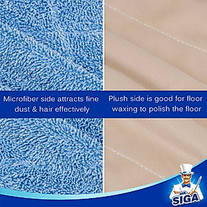 MR.SIGA Professional Microfiber Mop Refills, Pack of 3, Size: 42cm X 23cm