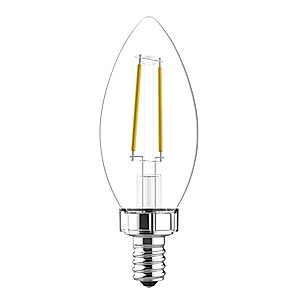 GE Relax LED Light Bulbs, Candle Light, Soft White, 40 Watts, Clear Decorative B11 Bulbs, Small Base (8 Pack)