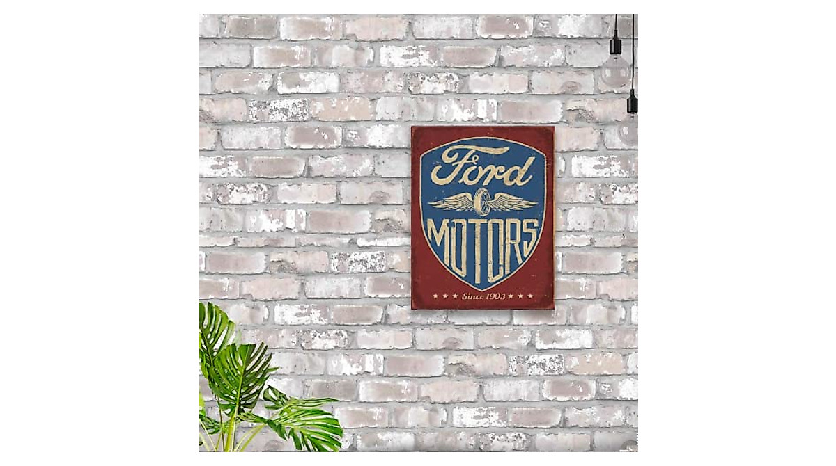 Ford Motors Vintage Tin Sign - Classic Wall Décor