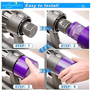 Replacement V10 Filters for Dyson V10 Cyclone Series, V10 Absolute, V10 Animal, V10 Total Clean, SV12,Part No. 969082-01, Purple (1)