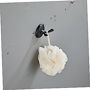 Angoily 1 Set Bathroom Four Piece Set Black Washcloth Paper Towel Roll Dispenser Stainless Steel Towel Kitchen Towel Hanger Wall Towel Hooks Bath Towel Bar Stainless Steel Black Towel Ring