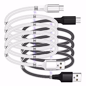 JJKKZVZ 2Pack Upgraded Micro USB 2.0 Magnetic Charging Cable, 3FT Android Charger Cable Data Transfer Cable for All Micro USB Devices