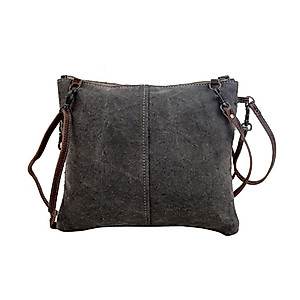 Myra Bag Swing High Small & Crossbody Bag Upcycled Cotton & Hair Leather S-2878