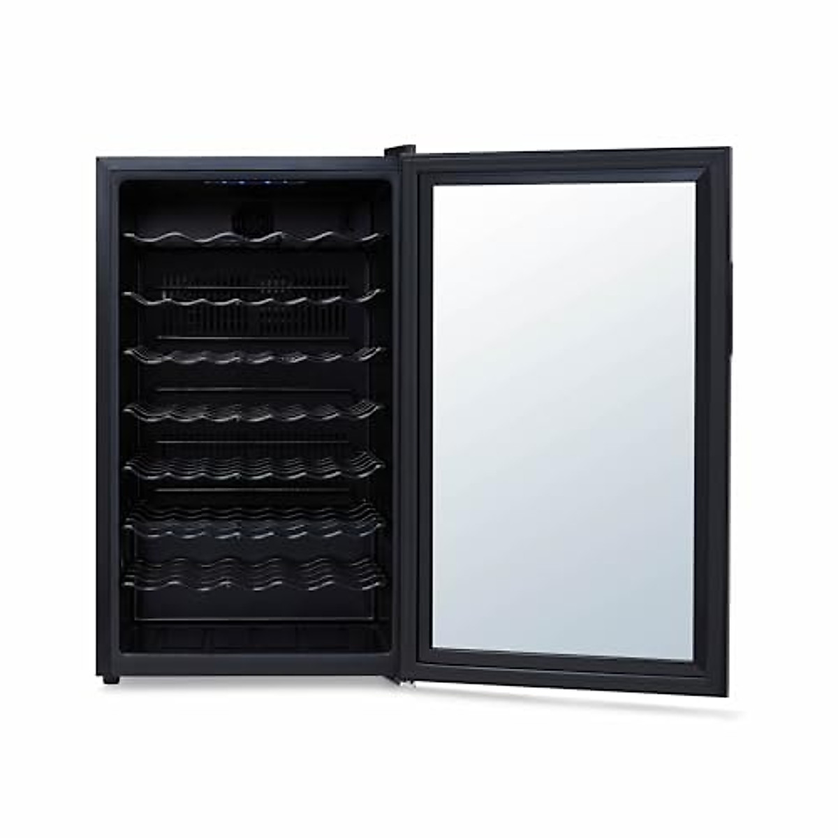 Newair 51 Bottle Wine Cooler Refrigerator | Shadow Series | Freestanding Mirrored Wine and Beverage Fridge with Double-Layer Tempered Glass Door & Compressor Cooling For Reds, Whites, & Sparkling Wine