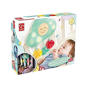 Hape Baby Crib Mobile Toy with Lights & Relaxing Songs| 10 Types of Soothing Sleep Sound for Crib Mobile| Adjustable Night Light for Baby from Birth and Up