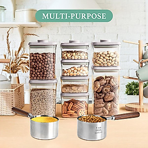 FAFAFLYER Dog-Cat Food-Scoop Measuring-Cup - 304 stainless steel material.1-Cup capacity. Precision scale measurements