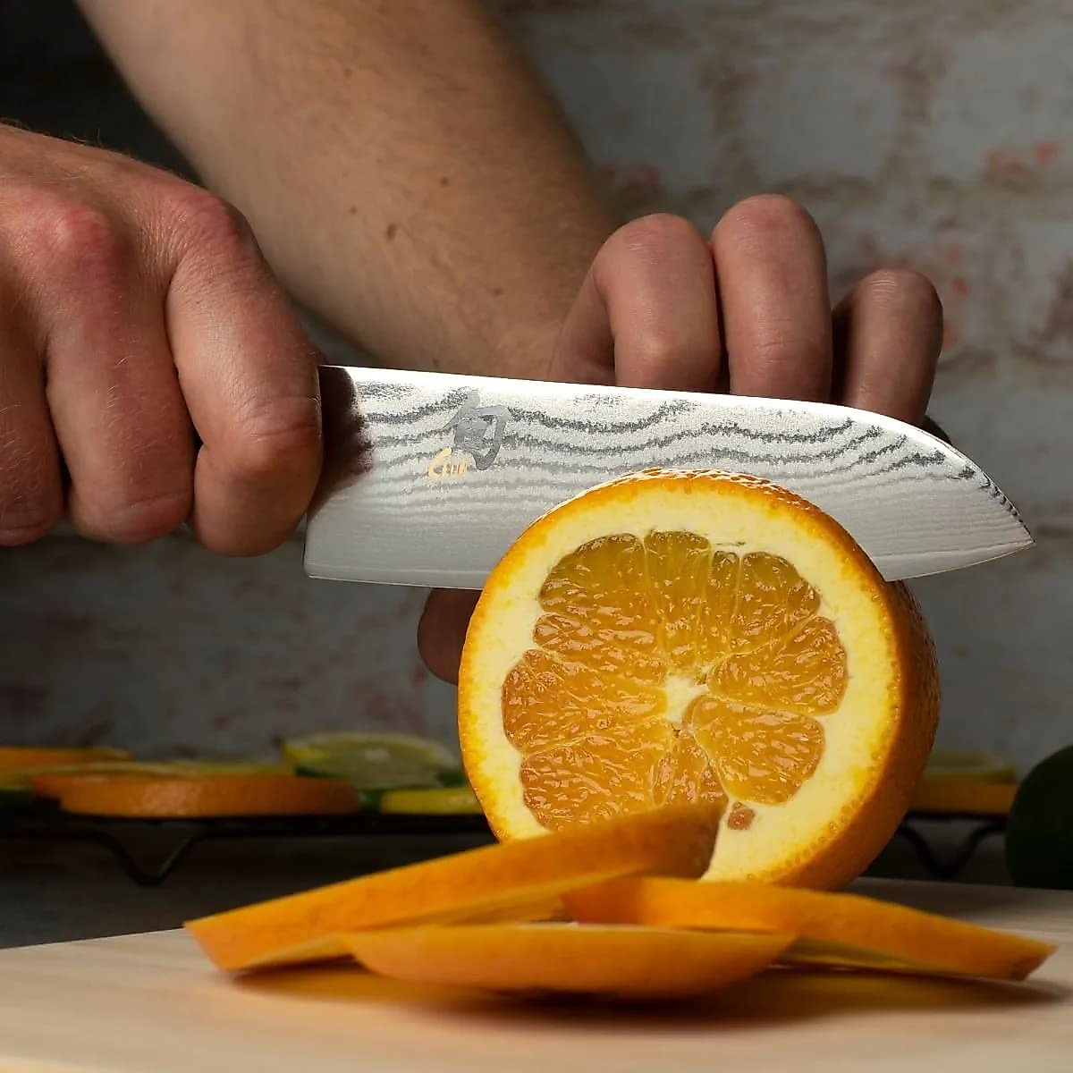 Shun Cutlery Classic Santoku Knife 5.5", Asian-Inspired Knife for All-Purpose Food Prep, Chef Knife Alternative, Handcrafted Japanese Knife