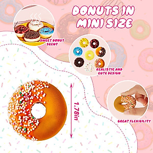 Chalyna 8 Pcs Fake Donuts Realistic Artificial Donuts Toy Fake Food Fake Cakes Desserts Donut Decorations Toys for Doughnut Party New Years Party Supplies Favors Food Decoration Prop, 1.78 (Cute)