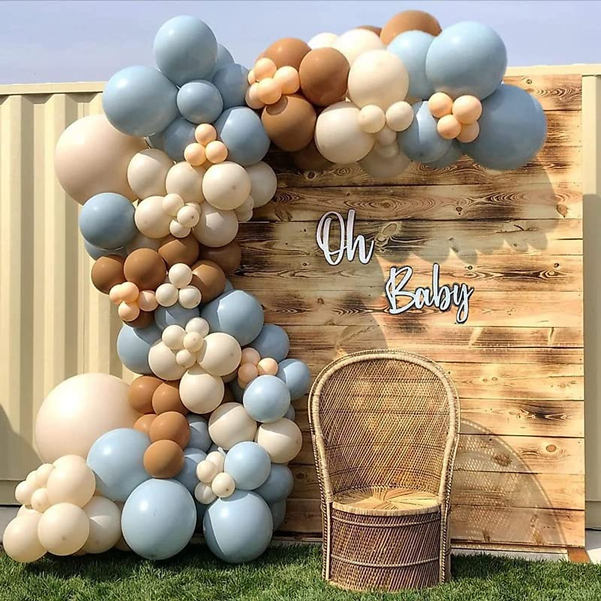 Dusty Blue Balloons Different Sizes Double Stuffed Blue Balloon Garland 18 12 10 5inch Latex Slate Blue Balloon Pastel Blue Balloon Arch Kit for Neutral Birthday Party Decoration Baby Shower