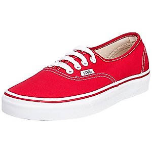 Vans Women's Authentic(tm) Core Classics, Red/White/Red, 7.5 Women/6 Men