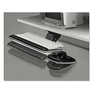 Fellowes 93841 Keyboard Tray, Gel Rest, 30-1/2-Inch x20-Inch x4-1/2-Inch , Graphite/Black