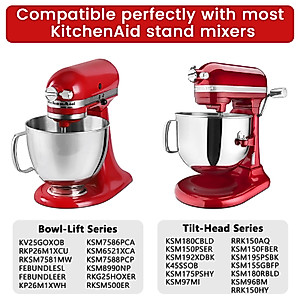 Attachment Knob Thumb Screws for Kitchenaid Stand Mixers and Kitchen Aid Accessories. Hub Screw Accessory Replacement x 2 pcs, Metallic Silver