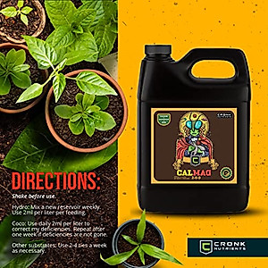 Cronk Nutrients CalMag 2-0-0 - Calcium, Magnesium and Iron Plant Fertilizer Supplement – Compatible with Soil, Soilless and Hydroponic Garden – Correct Common Deficiencies for Indoor & Outdoor Plants, 500mL