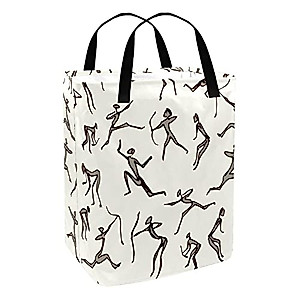 Archery Man Print Collapsible Laundry Hamper, 60L Waterproof Laundry Baskets Washing Bin Clothes Toys Storage for Dorm Bathroom Bedroom