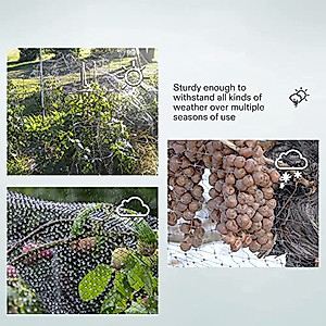 VIVOSUN Garden Netting, 7.5' x 65' Reusable Protection Net Mesh, Black Heavy Duty Trellis Netting, Garden Block Netting for Plants, Fruit Trees, Vegetables and Other Animals