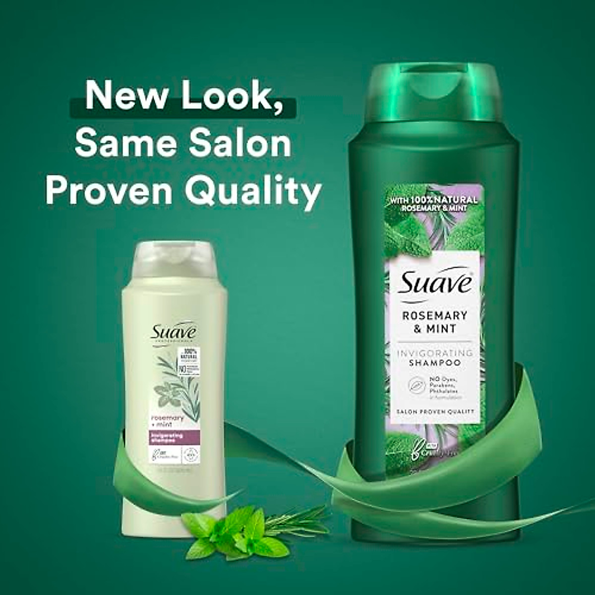 Suave Professionals Invigorating Shampoo for Dry and Damaged Hair Rosemary and Mint Paraben free and Dye free Hair 28 fl oz