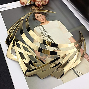 YAZILIND Alloy Choker Simple Statement Short Necklace Choker Collar Bib Fashion Costume Jewelry Gift Gold