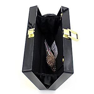 YYW Love Acrylic Clutch, Acrylic Box Evening Clutch Bag Purse Handbag for Women Wedding Party Cocktail Handbag (Black)