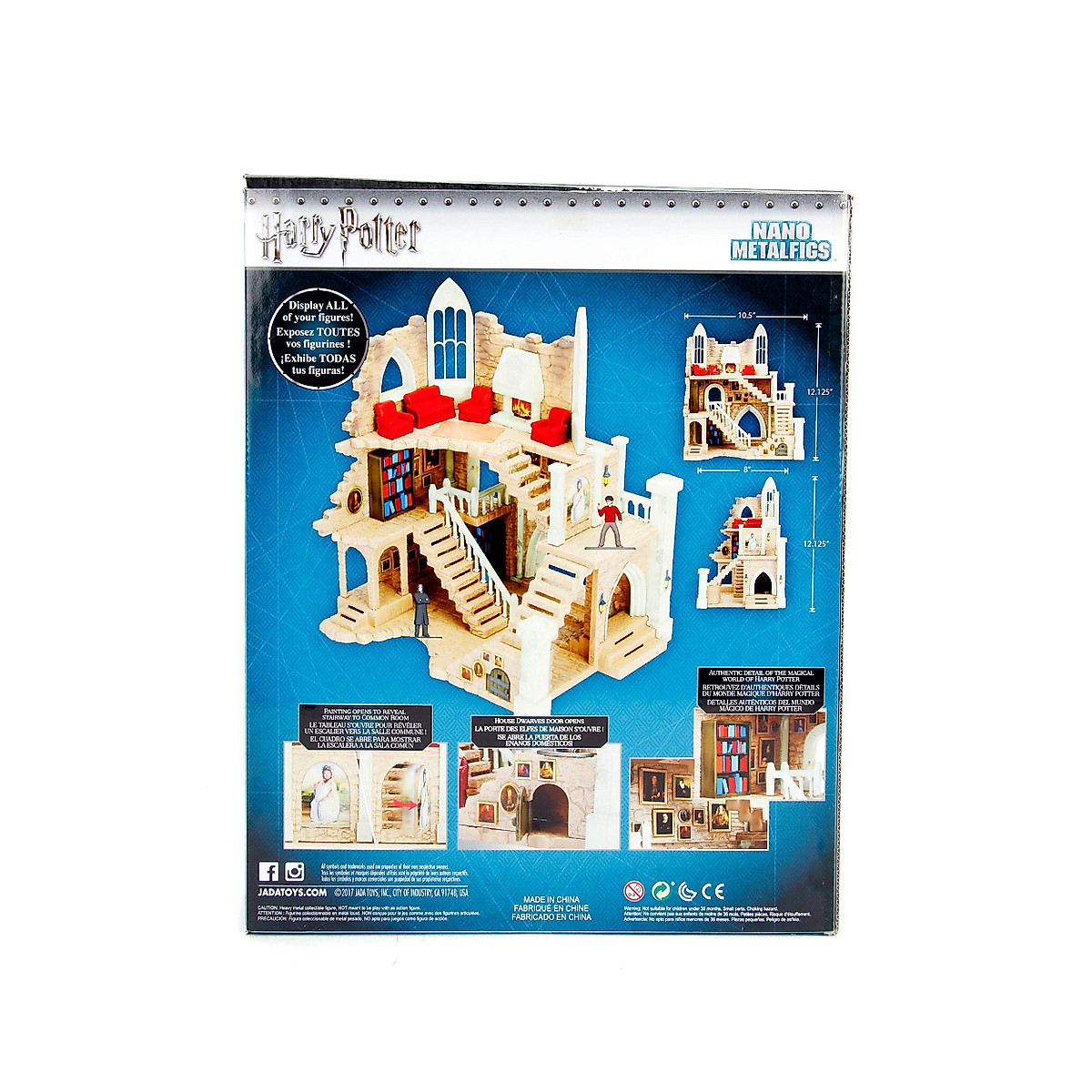 Nano Metalfigs Nanoscene Harry Potter Gryffindor Tower Collectors Environment with 2 Exclusive Figures (32 Piece)