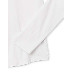 Amazon Essentials Women's Classic-Fit 100% Cotton Long-Sleeve V-Neck T-Shirt, White, Small