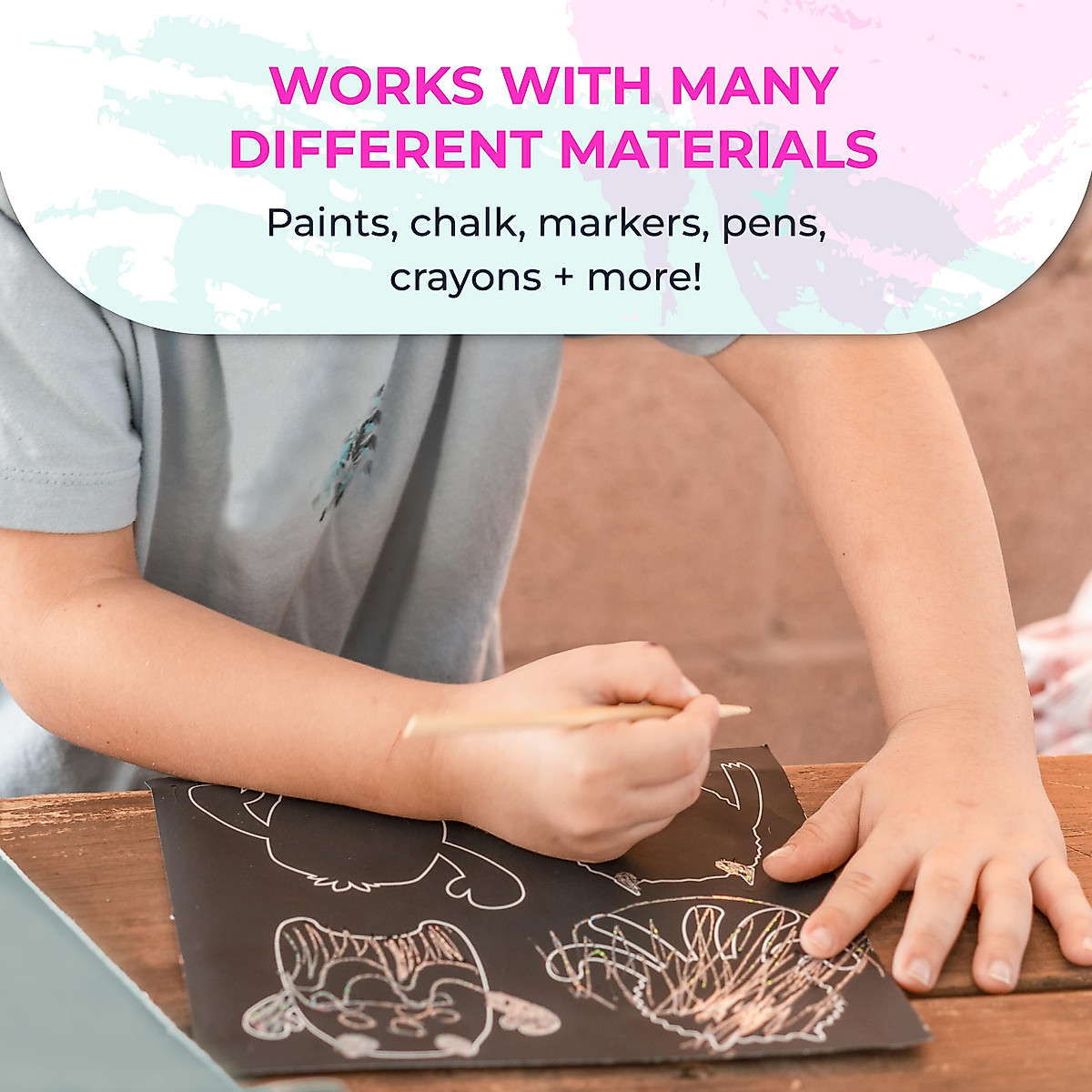 Black Kraft Arts and Crafts Paper Roll - 18 inches by 100 Feet (1200 Inch) - Ideal for Paints, Wall Art, Easel Paper, Fadeless Bulletin Board Paper, Gift Wrapping Paper and Kids Crafts - Made in USA