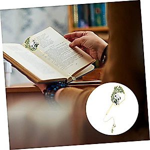 NUOBESTY 3pcs for Mark Bookmark Cartoon Supplies School Chain Office Elegant Marker Panda Delicate Page Lover Hanging Chinese Adorable Exquisite Decorative Read New Tassels Shape Reading