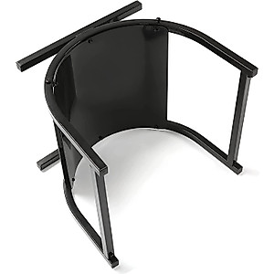 HECASA 17 Inches Indoor/Outdoor Firewood Log Rack Holding Storage Bracket Small Fireside Log Storage Decorative Wood Holder Duty Steel