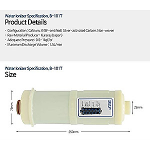 Biontech Water Ionizer Filter Set for BTM-101E, BTM-101S, BTM-101T, BTM-102F, BTM-207D, BTM-303, BTM-503, BTM-1100, BTM-1200