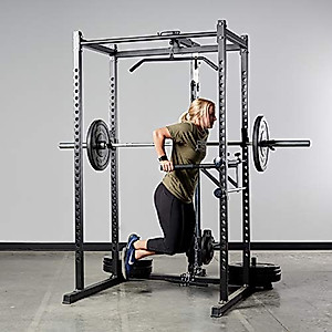 PR-1000 Power Rack + AB-3000 Incline/Decline Bench + LAT/Row Attachment + Dip Attachment + Weight Storage