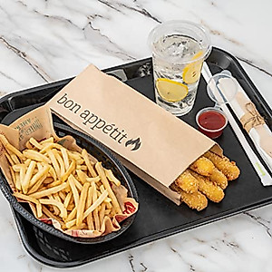 Restaurantware Bag Tek 4.5 x 11.6 Inch Foil Food Bags 100 Pint Size Hot Dog Wrappers - Greaseproof Non Vented Kraft Paper Hot Food Wraps Disposable For To Go Meals