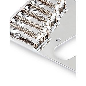 Metallor Guitar Bridge Vintage Style Top Loader Bridge 6 Saddles Compatible with Tele Telecaster Style Electric Guitar Parts Replacement Chrome.