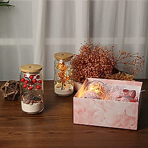 Beer Can Glass with Bamboo Lids and Straw 16 oz Drinking Glasses Can Tumbler Clear Glass Cups Reusable Beer Can Shaped High Borosilicate Glass Great for Smoothies, Tea, Cola, Juice,Soda (4pack)