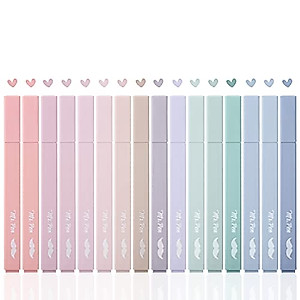 Mr. Pen- Aesthetic Highlighters, 16 pcs, Chisel Tip, Morandi Colors, No Bleed Bible Highlighter Pastel, Highlighters Assorted Colors, Pastel Highlighter Set, Cute Highlighters
