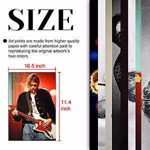 Babymiu Music Rock Decor Wall Poster 8-Pack 11.5" x 16.5",Music Band Merch Party Unframed Version HD Printing Poster for Room Club Wall Art Decor